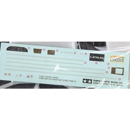 Tamiya 1/24 Lexus LS400 Decal Set - PlasticModels