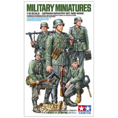 Tamiya 1/35 German Infantry Set Mid-WWII - PlasticModels