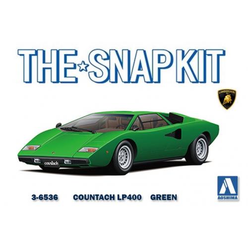 Aoshima 1/32 Lamborghini Countach LP400 Green - Snap Kit - PlasticModels