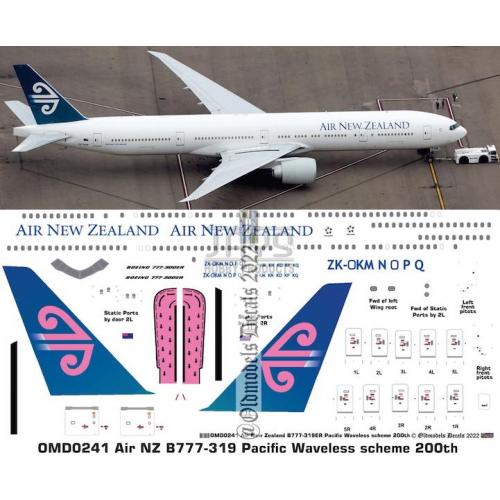 OMD 1/200 Boeing B777-319 Air New Zealand Decal Set - PlasticModels