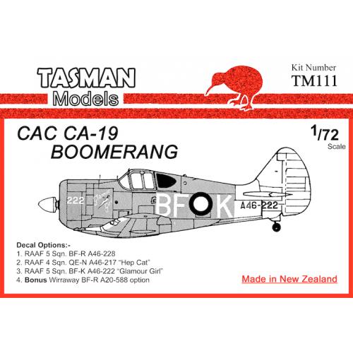 Tasman Models 1/72 CAC CA-19 Boomerang - PlasticModels