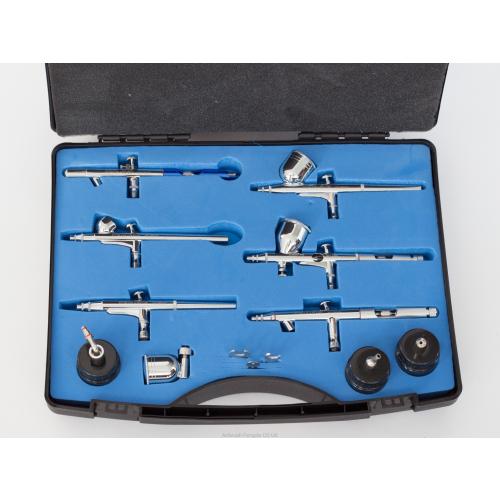 Fengda Double Action Airbrush Set (3 Gravity & 3 Suction Airbrushes ...