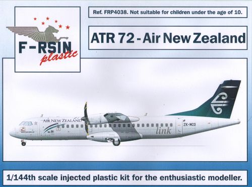F-RSIN Plastics 1/144 ATR72-200/500/600 with Air NZ White Trademark ...